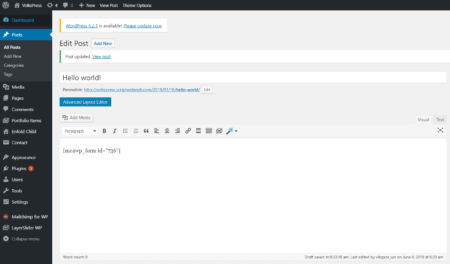 Add Mailchimp Form To WordPress Using Mailchimp For WordPress Plugin